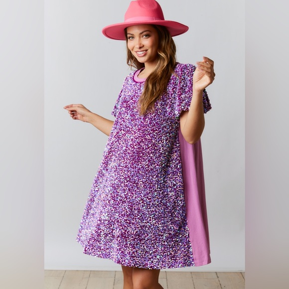 Fantastic Fawn | Dresses | Lavender Sequin Dress Perfect For Spring ...
